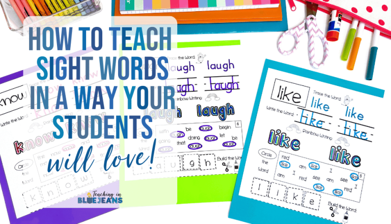 How to Teach Sight Words in a Way Your Students will Love!