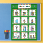 Eric Carle Inspired Classroom - Class Job Cards | Teaching in Blue Jeans