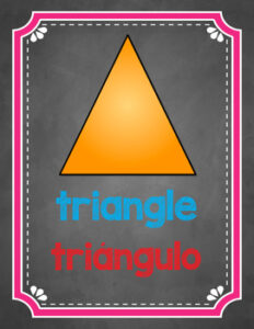 2D & 3D Bilingual Shape Posters {Chalkboard Theme} | Teaching in Blue Jeans