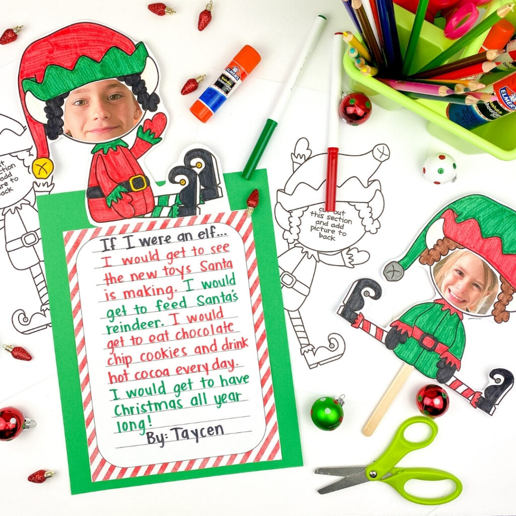 Elf Yourself Holiday Activity | Christmas Writing Center | | Teaching ...