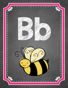 Chalkboard Themed Alphabet Posters with Pictures | Teaching in Blue Jeans