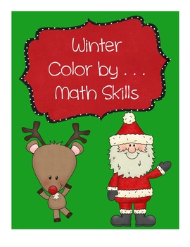 Christmas and Winter Color by Number | Math Center | Math | Teaching in ...
