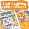 EDITABLE Thanksgiving Hidden Picture Puzzles | November Mystery ...