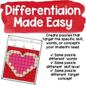 EDITABLE Valentine's Day Hidden Picture Puzzles | Great for | Teaching ...
