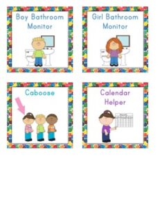 Eric Carle Inspired Classroom - Class Job Cards | Teaching in Blue Jeans