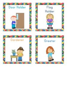 Eric Carle Inspired Classroom - Class Job Cards | Teaching in Blue Jeans