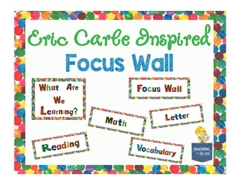 Eric Carle Inspired Classroom - Focus Wall | Teaching in Blue Jeans