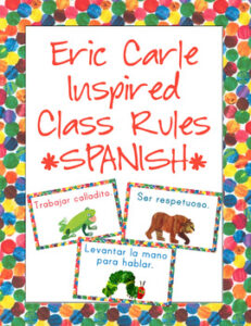 Eric Carle Inspired Classroom SPANISH Bundle | Spanish Classroom Decor ...