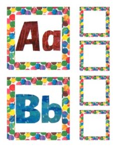 Eric Carle Inspired Classroom - Upper and Lower Case Alphabet Cards ...