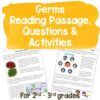 Germs Reading Passage and Questions for 2nd 3rd | Coronavirus Distance ...
