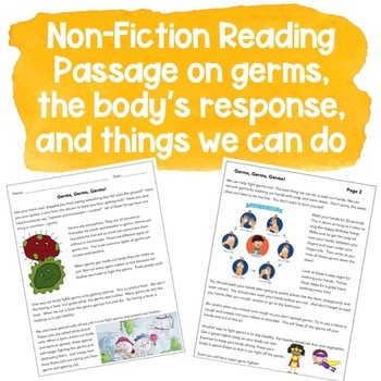 Germs Reading Passage and Questions for 2nd 3rd | Coronavirus Distance ...