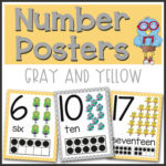 Gray and Yellow Classroom Decor Bundle | Teaching in Blue Jeans