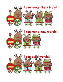 Reindeer Alphabet & Word Building Center | Christmas Word Work ...