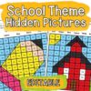 School Theme Hidden Picture Puzzles | EDITABLE | Back to School ...