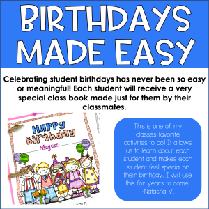 Happy Birthday Class Book – Student Birthday Gift and Writing Activity ...