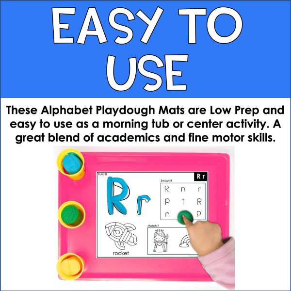 Alphabet Playdough Mats and Letter Activity Pages – Fine Motor Alphabet ...