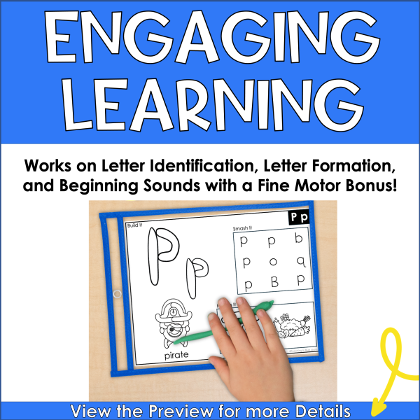 Alphabet Playdough Mats and Letter Activity Pages – Fine Motor Alphabet ...