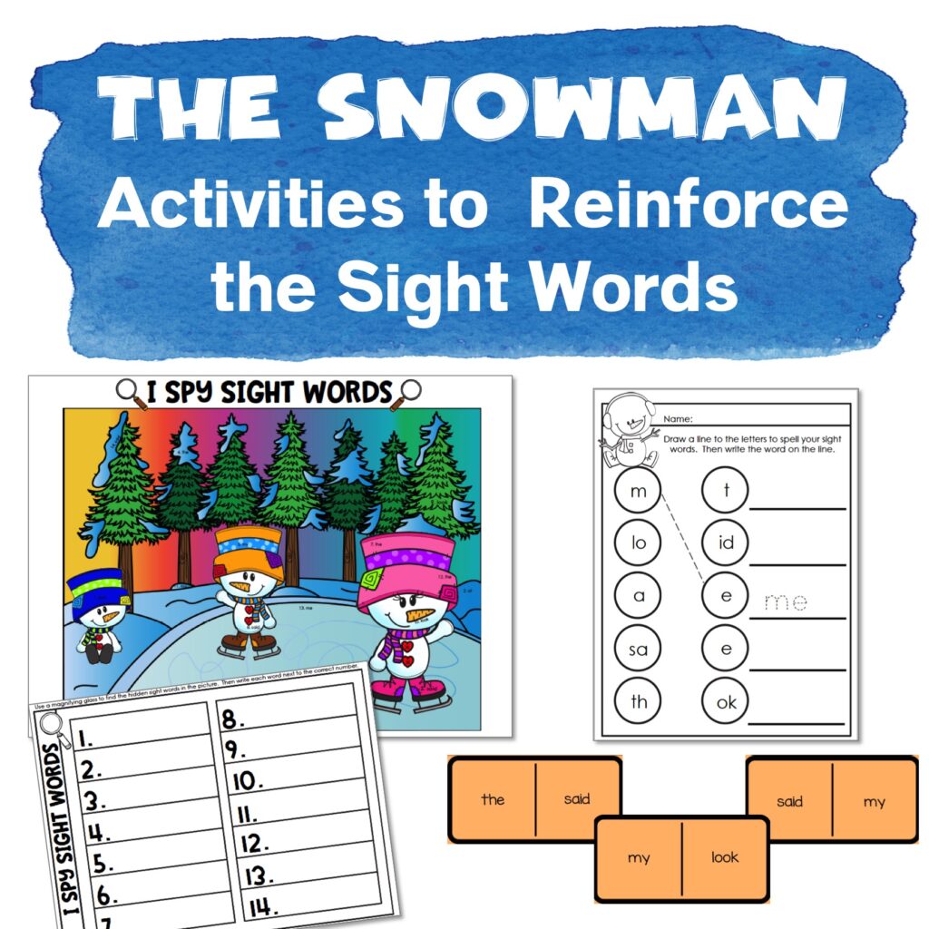 The Snowman Sight Word Book | Emergent Reader | look | said | Teaching ...