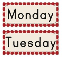 Sock Monkey Classroom Decor - Days of the Week - Calendar | Teaching in ...
