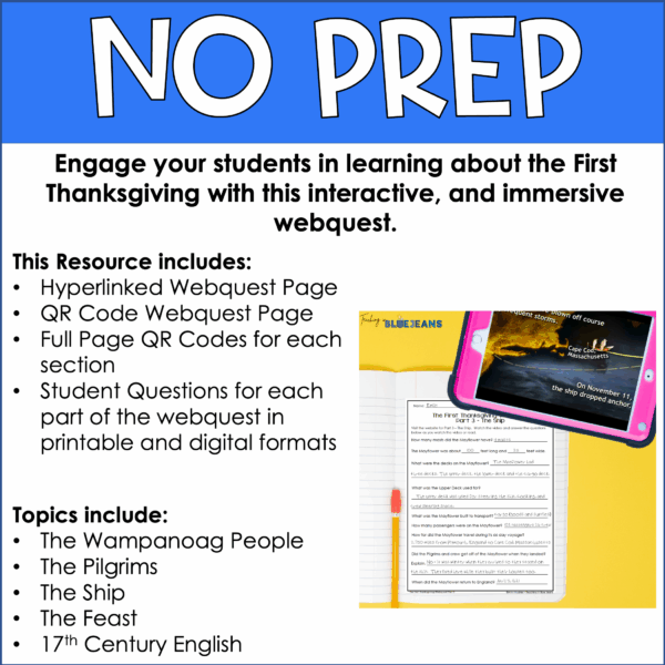 The First Thanksgiving Webquest – Digital & Printable History ...