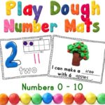 Numbers to 10 Play Dough Mats -OR- Coloring Pages | Teaching in Blue Jeans