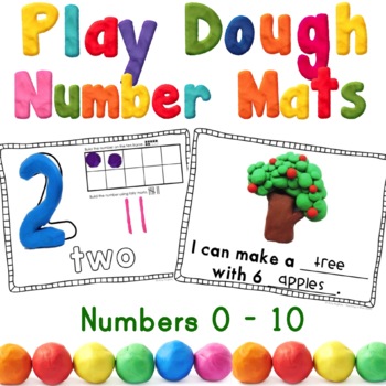 Numbers to 10 Play Dough Mats -OR- Coloring Pages | Teaching in Blue Jeans