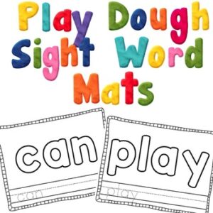 PrePrimer Sight Word Play Dough Mats Center Activity -OR- Coloring ...
