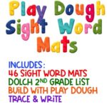 Second Grade Sight Word Play Dough Mats Center Activity -OR- Coloring ...