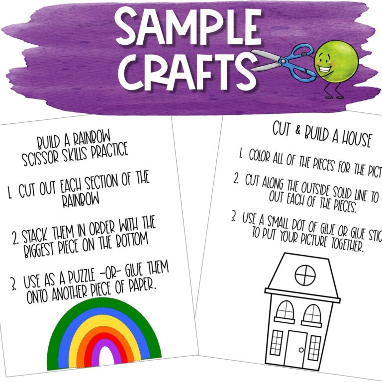 Scissor Skills and Fine Motor Craft Activities – Cutting Practice ...