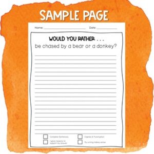 Would You Rather Writing Prompts | Teaching in Blue Jeans