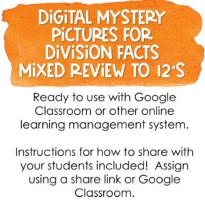 Digital Mystery Picture | Division Facts to 12's | Fall | Teaching in ...