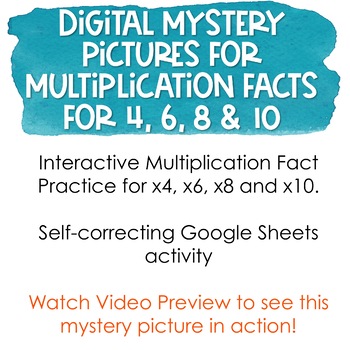 Digital Mystery Picture for Multiplication x4, x6, x8 & x10 ...