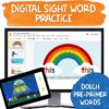 Digital Sight Word Practice for Pre-Primer Sight Words | Distance ...