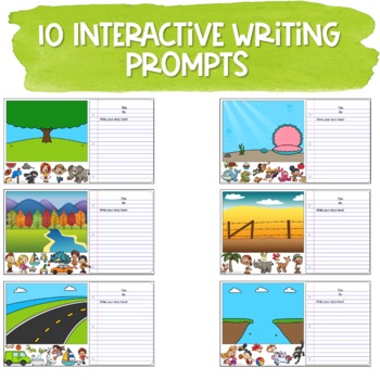 Build A Scene Digital Writing Prompts Set #5 | Interactive Digital ...
