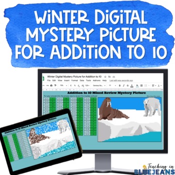Winter Digital Mystery Picture for Addition to 10 | Addition Math ...