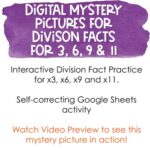Digital Mystery Picture for Division Facts 3, 6, 9 & 11 | Digital ...