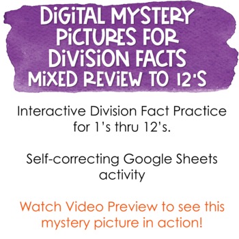 Digital Mystery Picture for Division Facts Review thru 12s | Digital ...