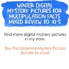 Winter Digital Mystery Picture for Multiplication Facts to 10's ...