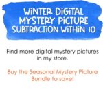 Winter Digital Mystery Picture for Subtraction within 10 | Teaching in ...