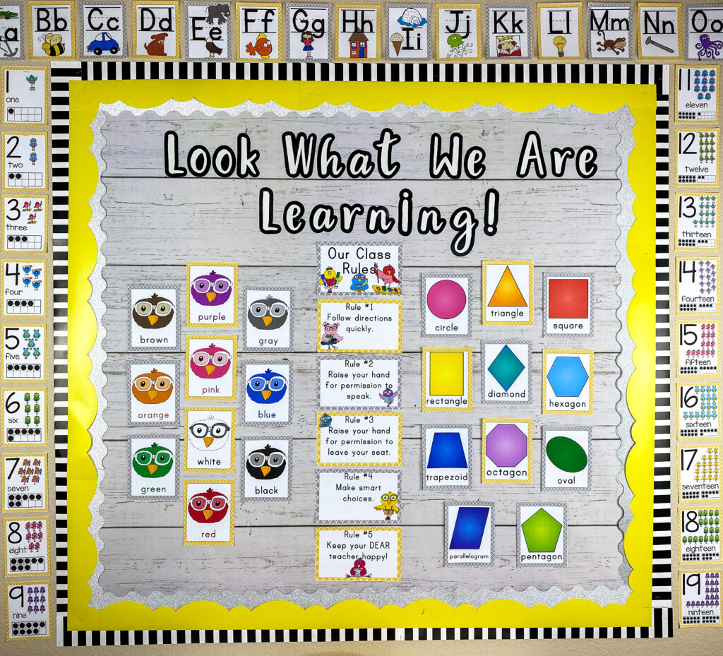 Gray and Yellow Classroom Decor Bundle | Teaching in Blue Jeans