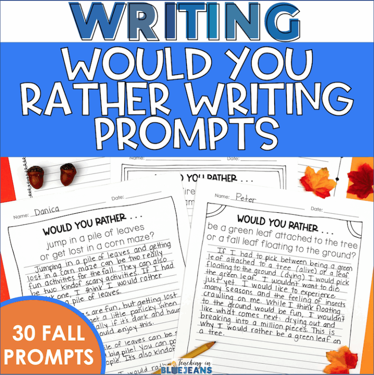 Fall Would You Rather Writing Prompts | Opinion Writing for Autumn ...
