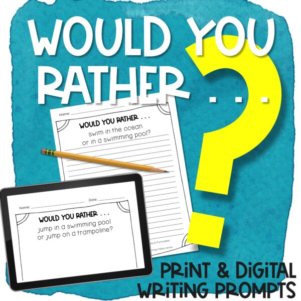 Summer Would You Rather Writing Prompts – Fun Opinion Writing ...