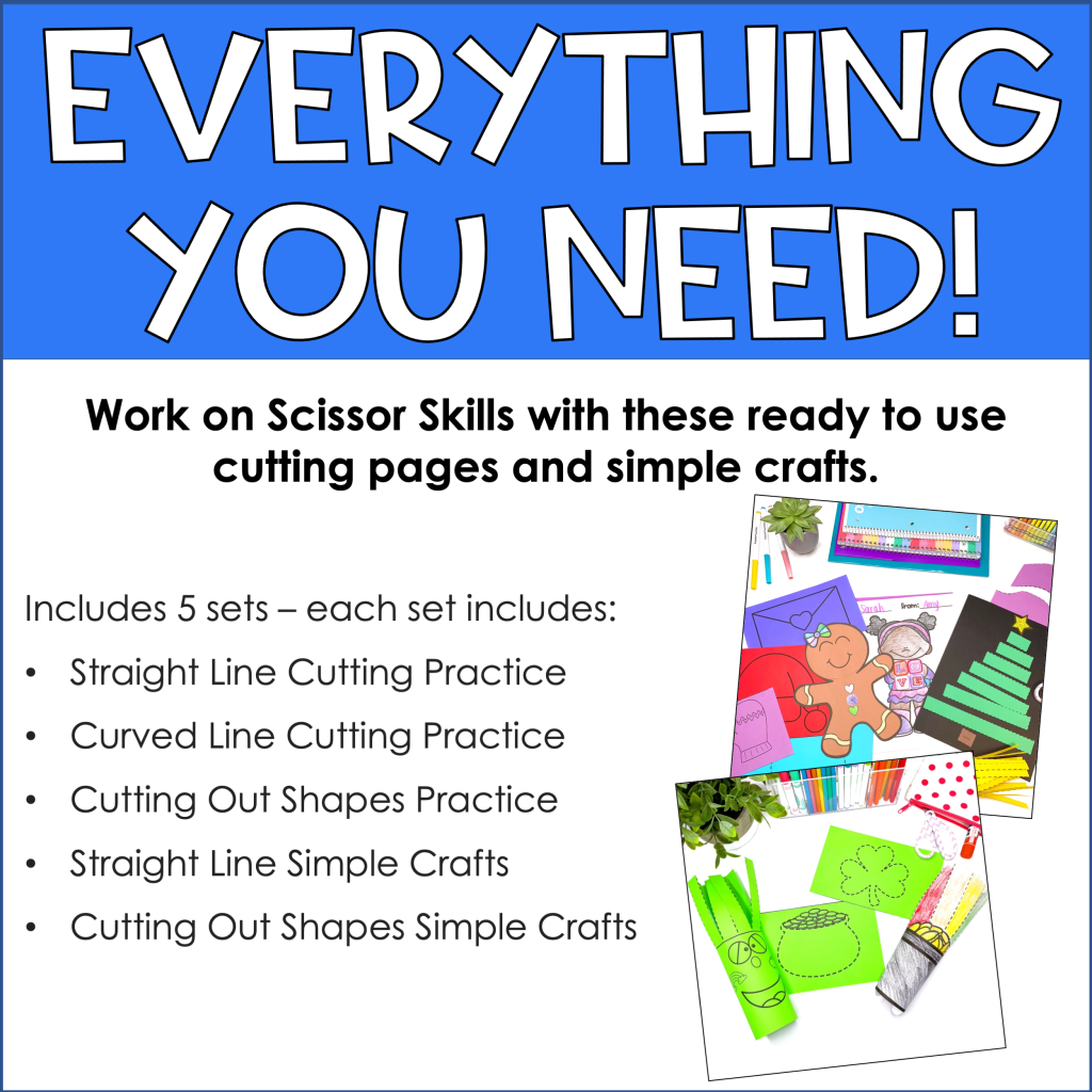 Year-Round Scissor Skills and Fine Motor Crafts Bundle – Cutting ...