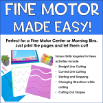 Spring Scissor Skills and Simple Crafts - Cutting Practice and Fine ...