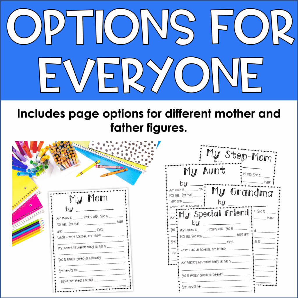 Mother’s & Father’s Day Writing Activity – All About My Mom & Dad ...