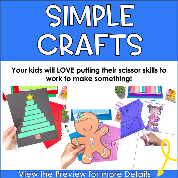 Winter Scissor Skills and Cutting Crafts – Fine Motor Practice and ...