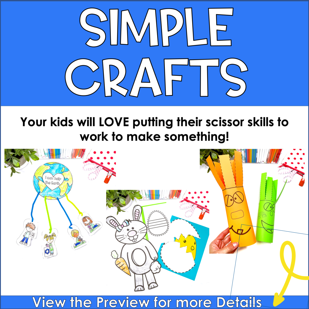 Spring Scissor Skills and Simple Crafts - Cutting Practice and Fine ...