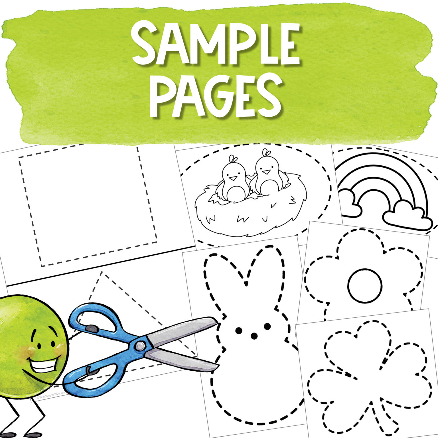 Spring Scissor Skills and Simple Crafts | Teaching in Blue Jeans