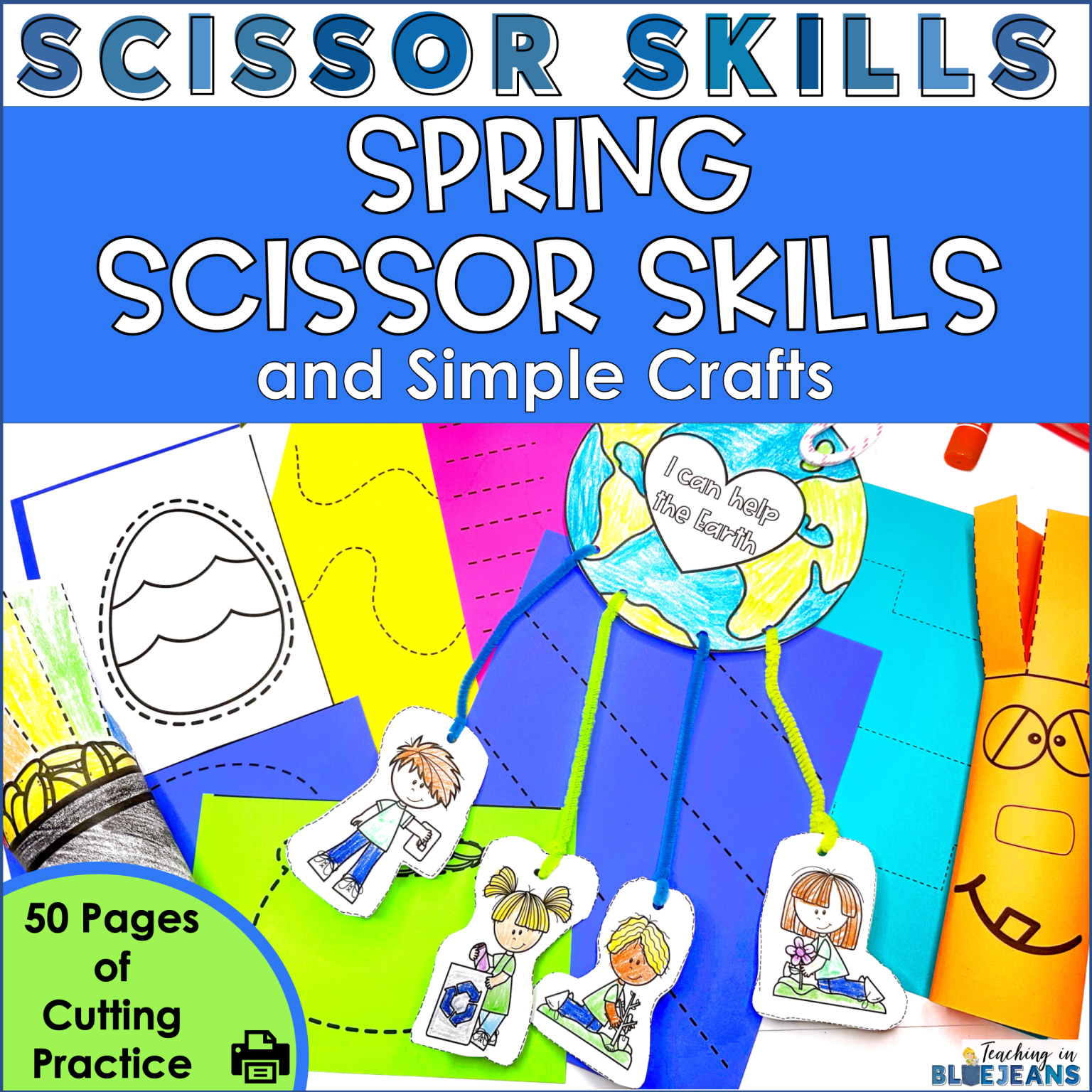 Spring Scissor Skills and Simple Crafts - Cutting Practice and Fine ...