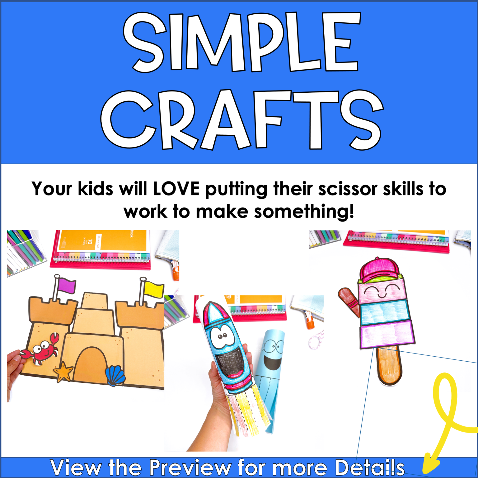Summer Scissor Skills and Simple Crafts | Cutting Skills and Fine ...